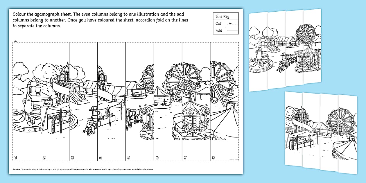 Fairground Agamograph - Twinkl Arts and Crafts