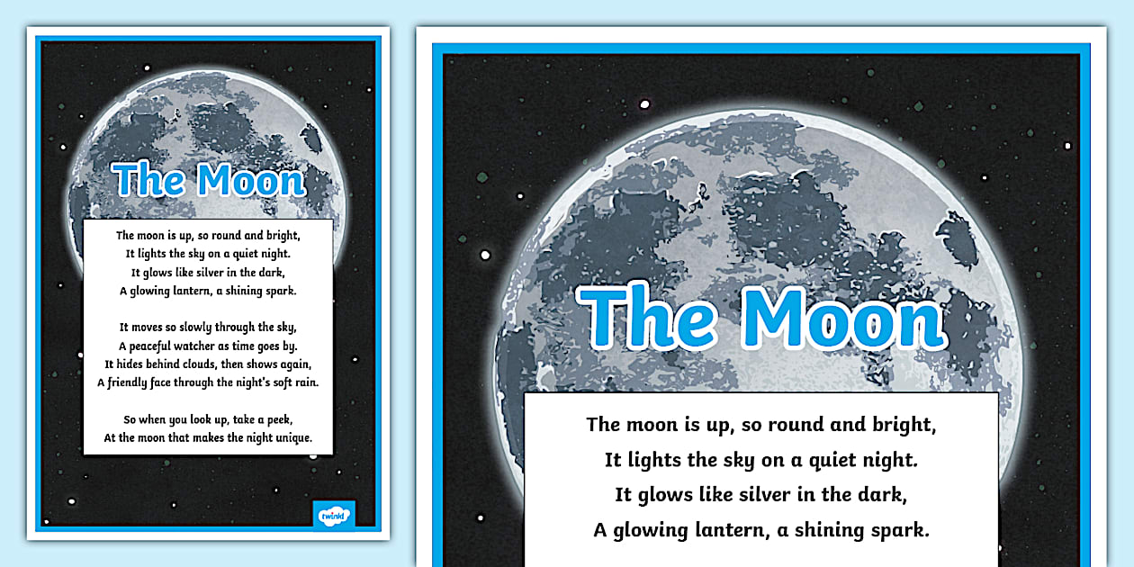 Moon Poem Display Poster (Lehrer gemacht) - Twinkl