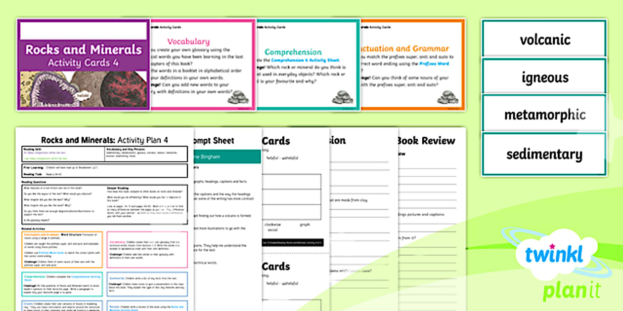 Rocks and Minerals Guided Reading 4 Y3 to Support Teaching On ‘Rocks and