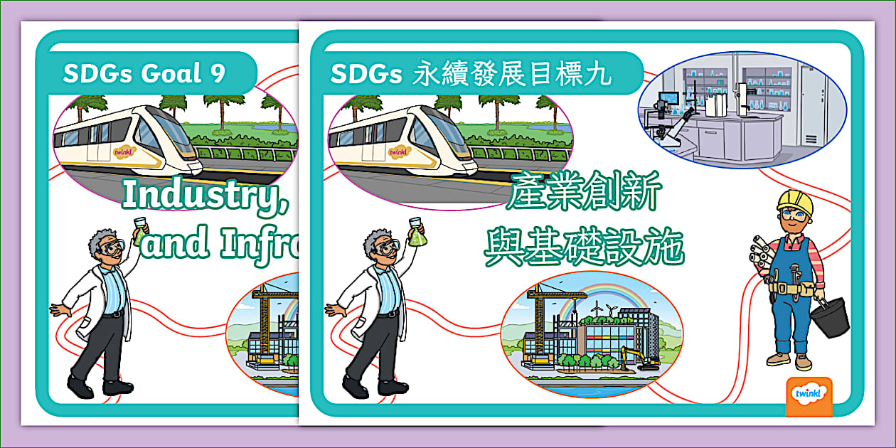 SDGs Display Poster：Industry, Innovation and Infrastructure｜中英雙語