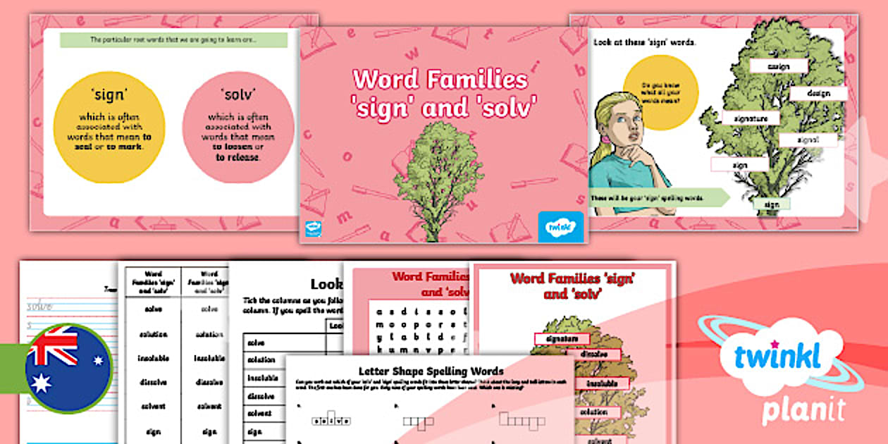 Year 4 Spelling: Word Families Lesson 1