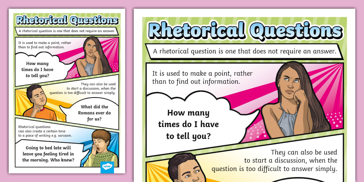 Rhetorical Questions Poster (teacher made) - Twinkl