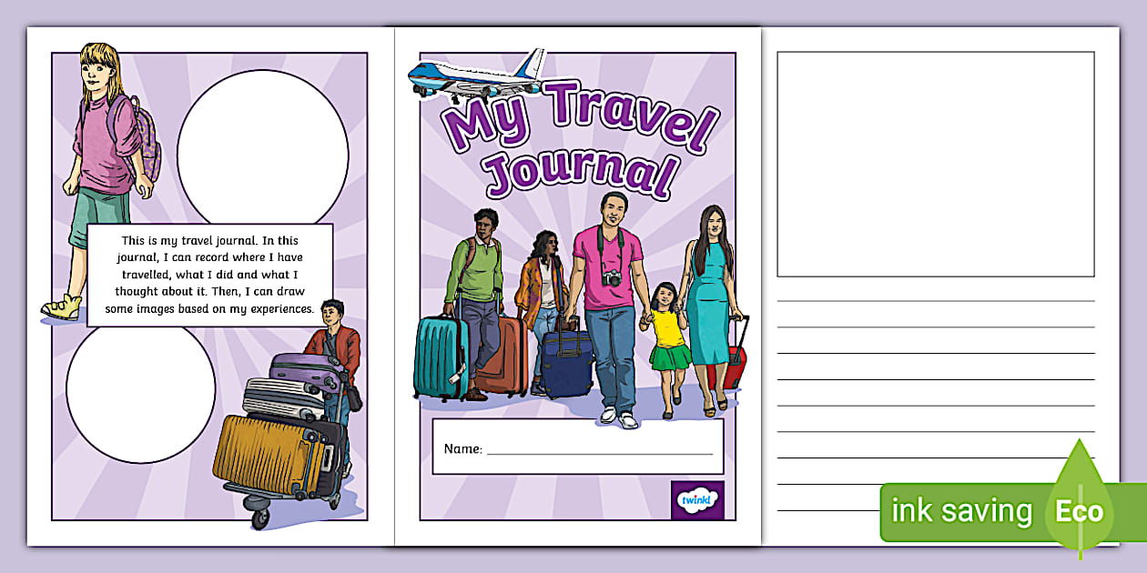 Travel Journal Writing Template (teacher made) - Twinkl