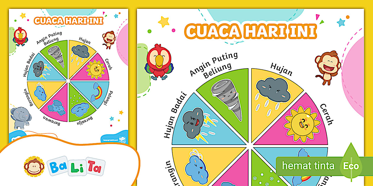 FREE! - Mengenal Cuaca dengan Grafik Putar "Cuaca Hari Ini"