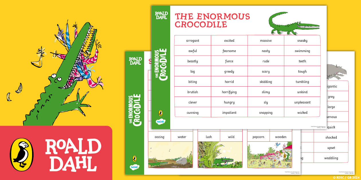 FREE! - The Enormous Crocodile: Word Mats (teacher made)