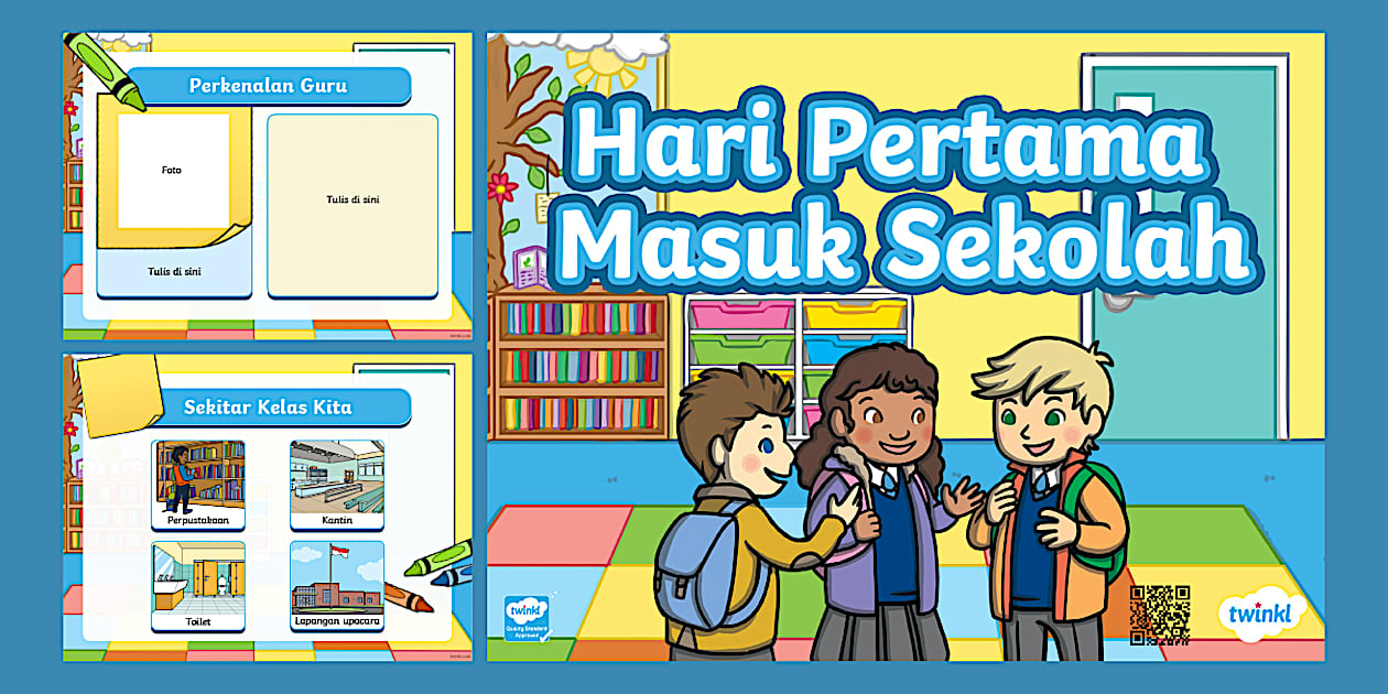 Template Powerpoint Hari Pertama Masuk Sekolah - Twinkl