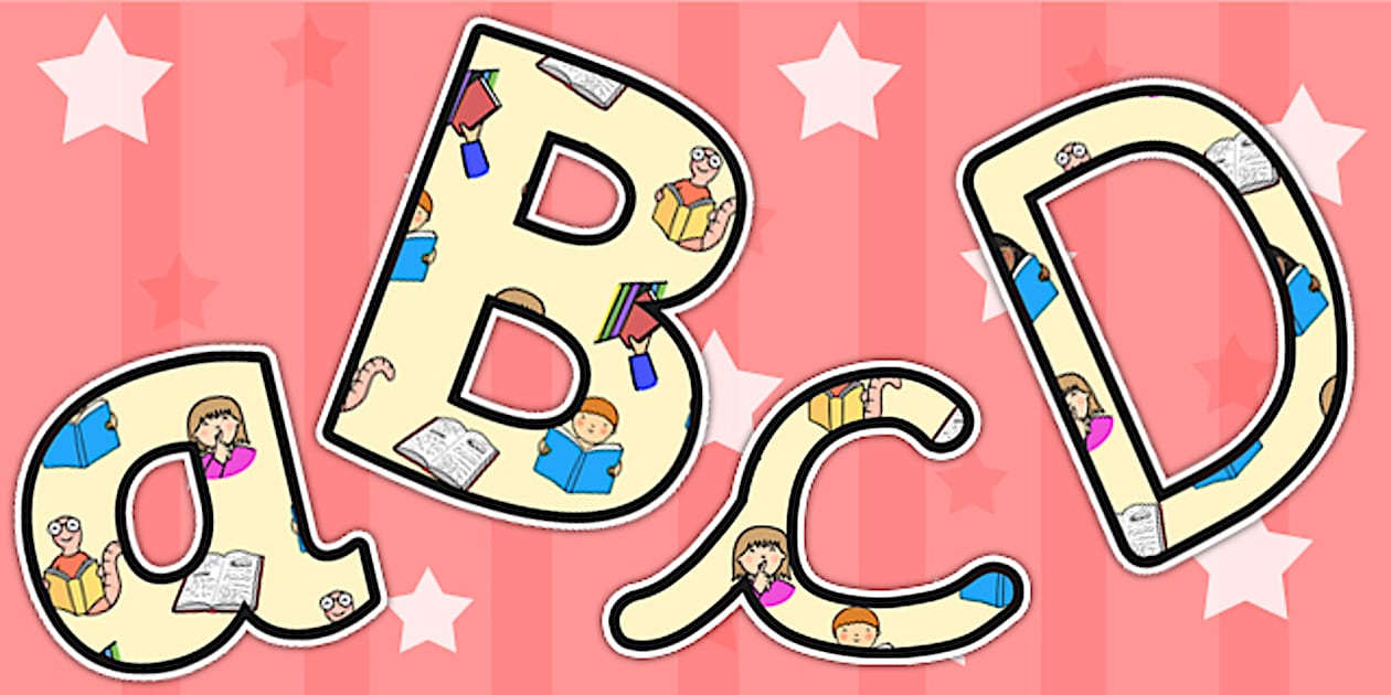 👉 Library Area Themed Size Editable Display Lettering - library