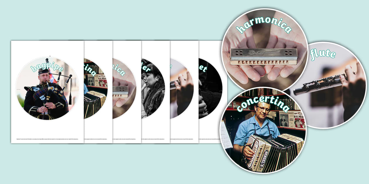 👉 Wind Instruments Circle Display Photo Cut-Outs - Twinkl