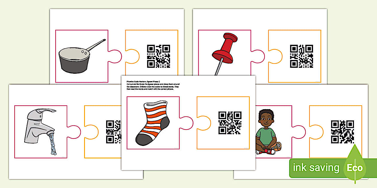 Phase 2 Jigsaw Code Hunter (Teacher-Made) - Twinkl