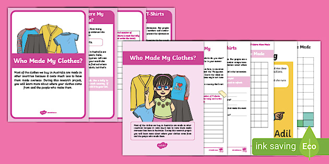 Who Made My Clothes Remote Learning Project F-2 - Twinkl