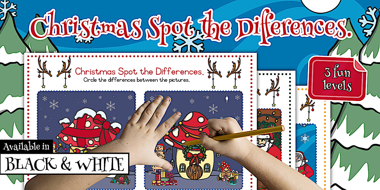 Foundation Phase- Christmas - Worksheet: Spot the Difference