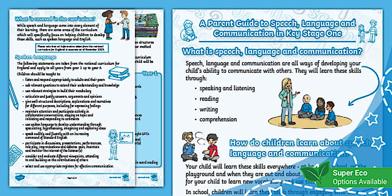 Parent Guide to KS1 Speech, Language and Communication