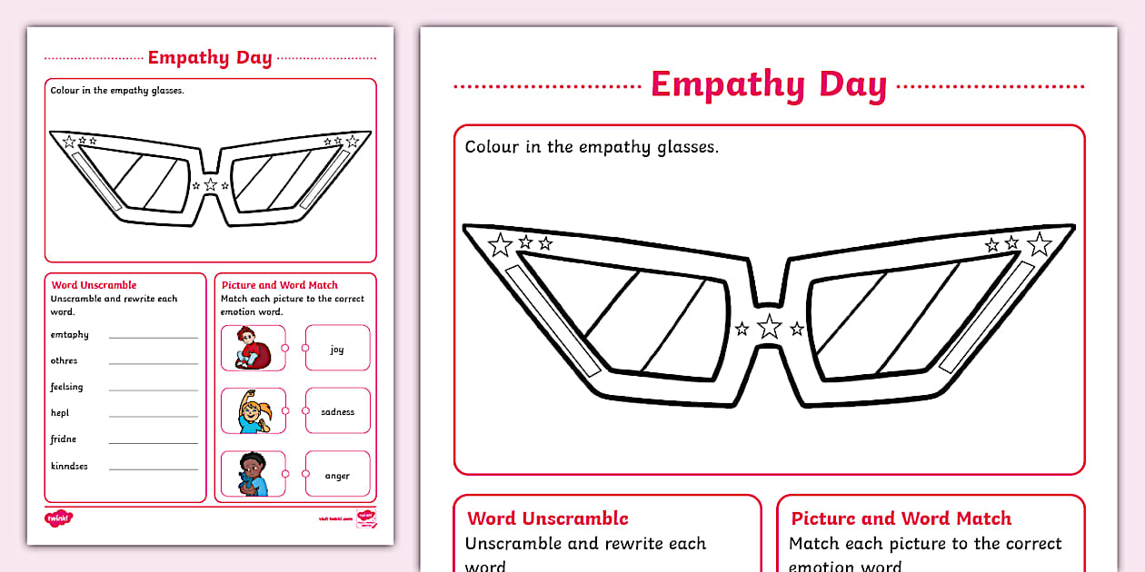 KS1 Empathy Day Boredom Buster Worksheet (teacher made)