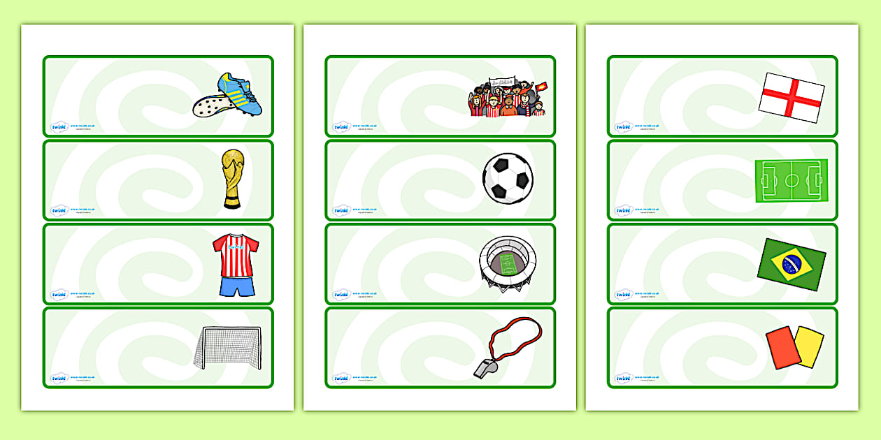 Editable Football Themed Drawer, Peg, Name Labels - Twinkl