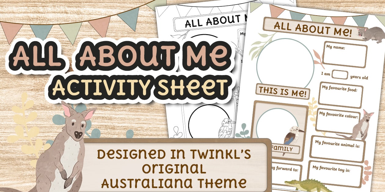 Australiana-Themed All About Me Activity Sheet