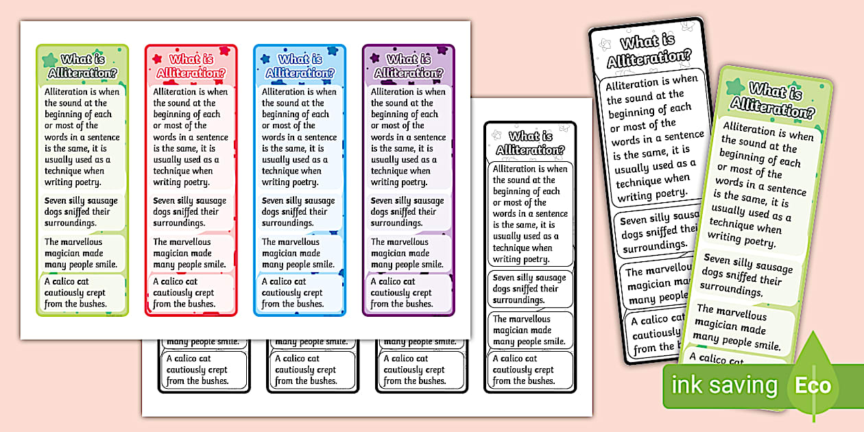 Alliteration Prompts Bookmarks (teacher made) - Twinkl