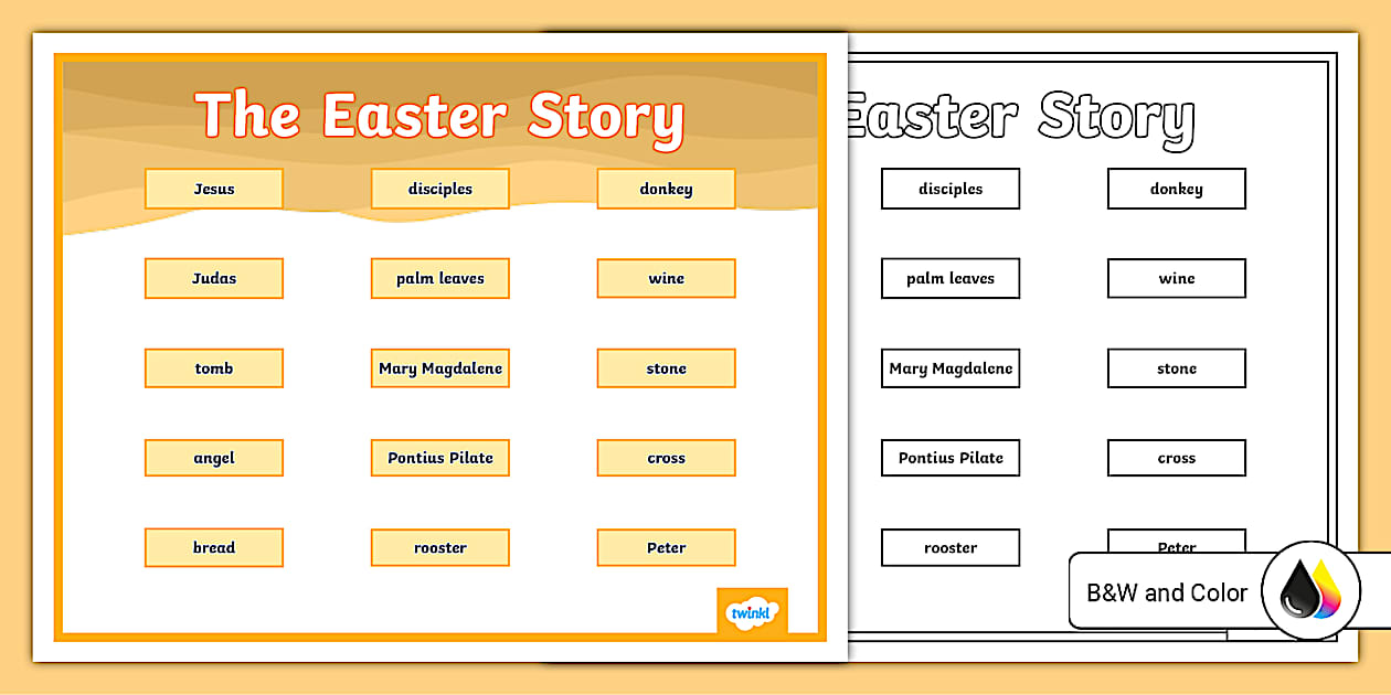 Easter Story Word Mat | Twinkl USA Resources - Twinkl