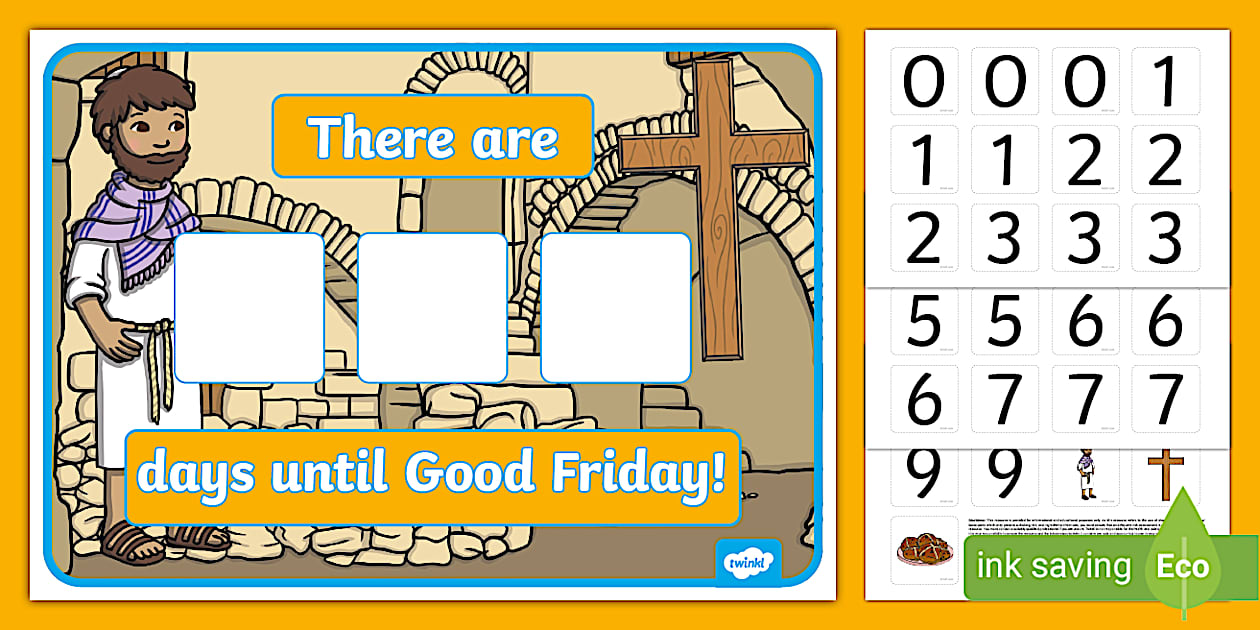 Good Friday Countdown Display Poster (teacher made) - Twinkl