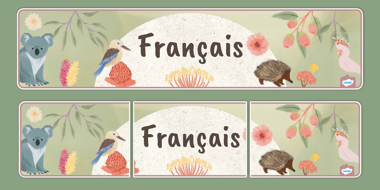 Home Among the Gumtrees Themed French Display Banner