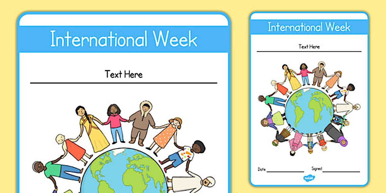 Editable International Week Certificate - Twinkl