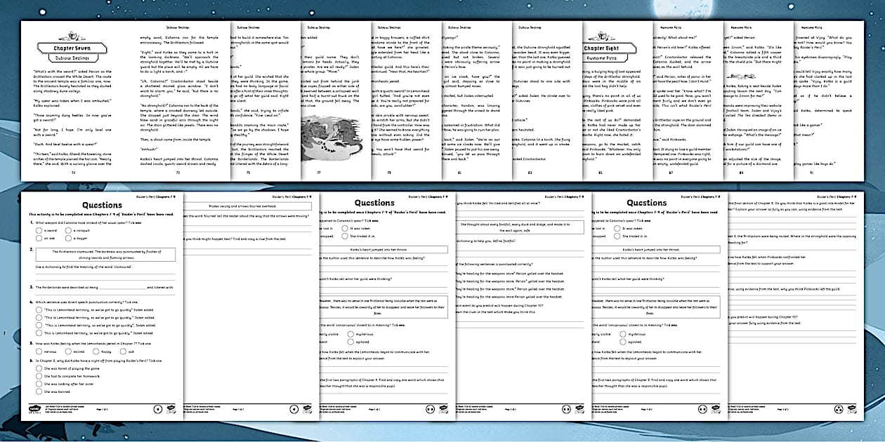 KS2 Fantasy Gaming Adventure Story Differentiated Reading Comprehension
