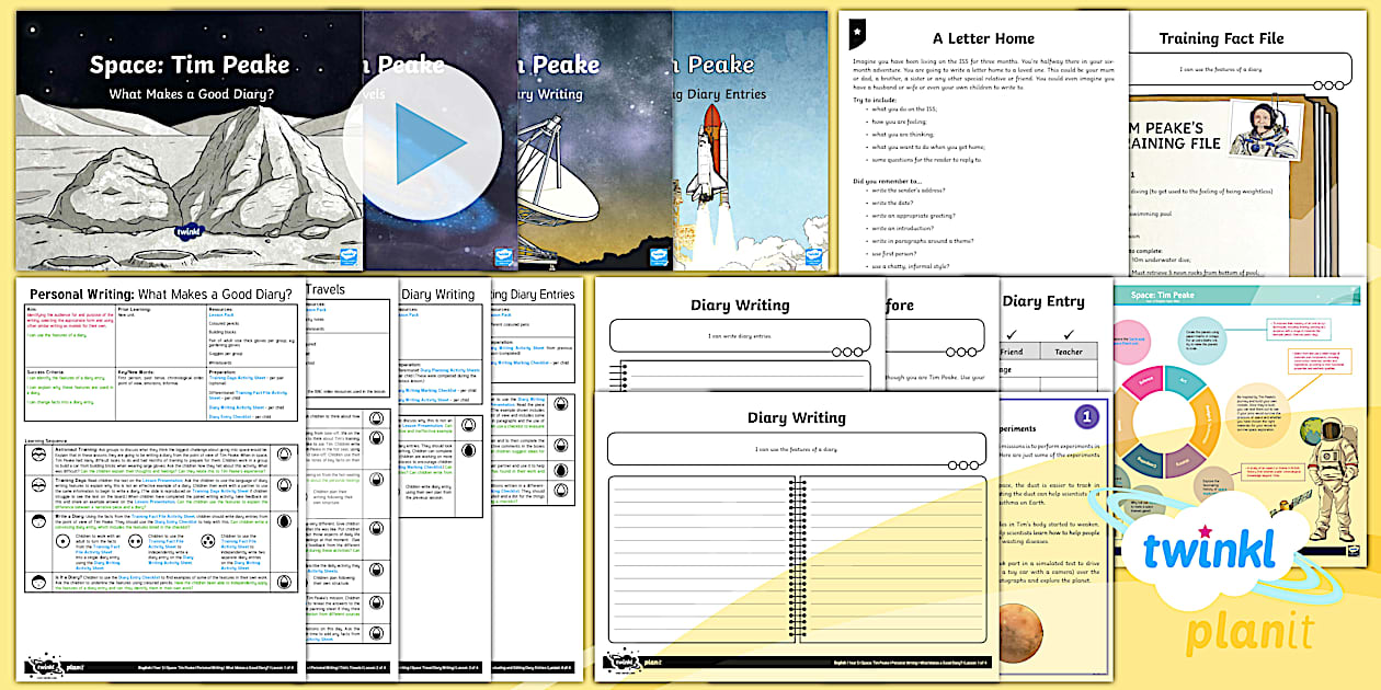 Space: Tim Peake Y5 Personal Writing Genre Unit Pack