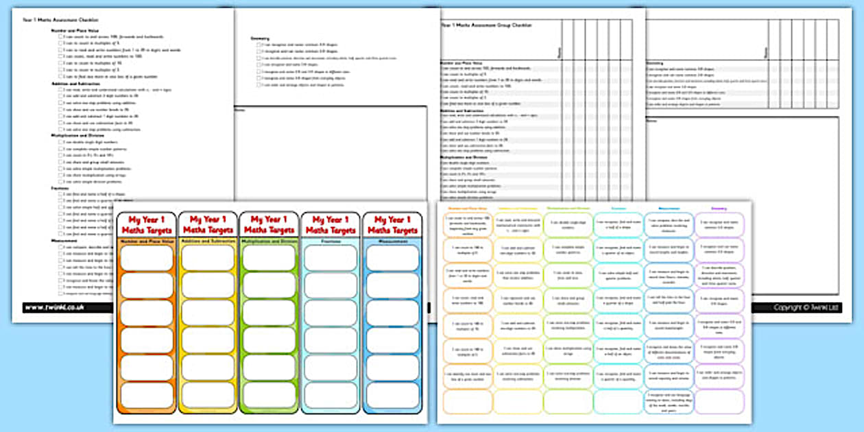 Year 1 Maths Assessment Pack (teacher made) - Twinkl