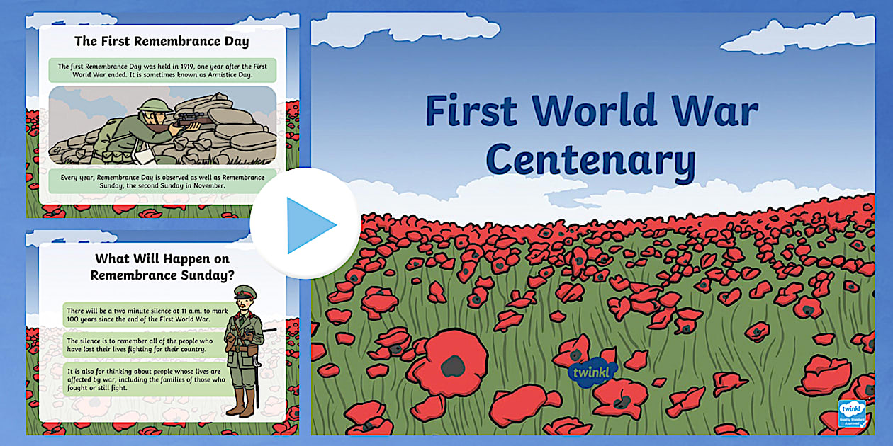 Whole School Assembly on First World War Centenary PowerPoint