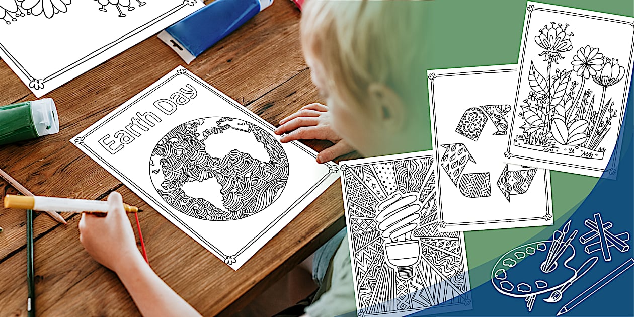 Earth Day Mindfulness Colouring Activity Posters Pack