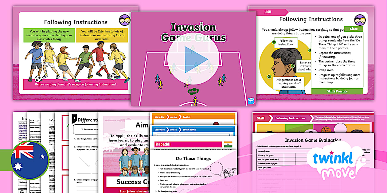 Move PE Year 6 Invasion Games Lesson 6: Invasion Game Gurus