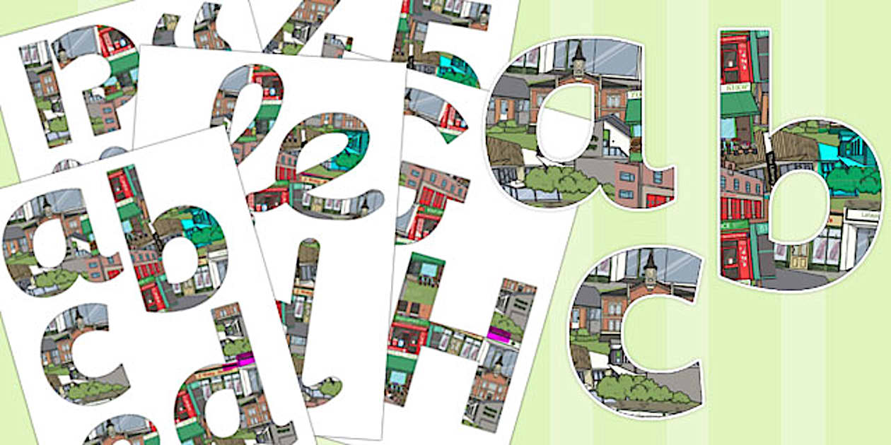 Village Themed Display Lettering
