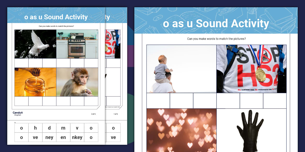 Reinforcing Sounds: 'o' as 'u' Sound Activity (Teacher-Made)