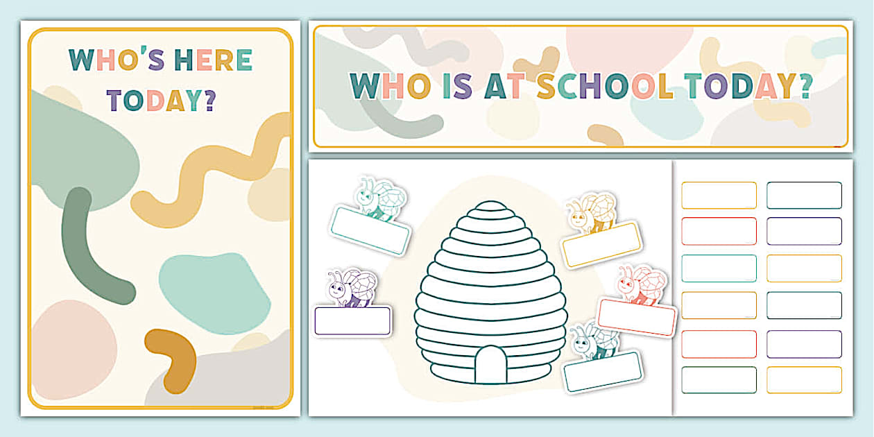 👉 Neutral Themed Self-Registration Display Pack - Twinkl