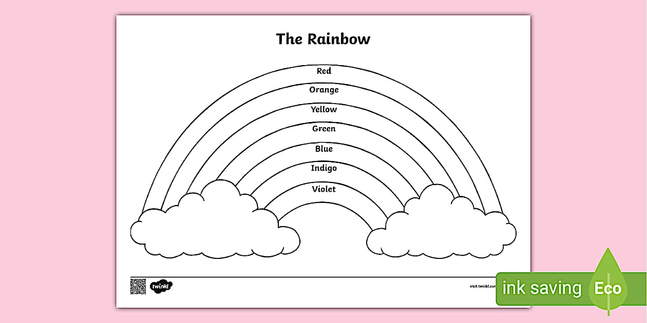 Rainbow Colouring In Template | Rainbow to colour - Twinkl