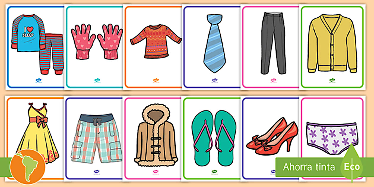 Carteles: La ropa (teacher made) - Twinkl