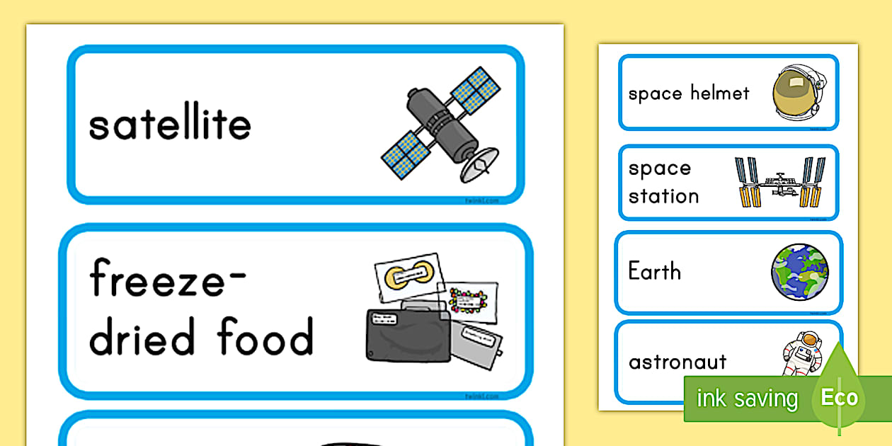 Space Station Dramatic Play Labels (Teacher-Made) - Twinkl