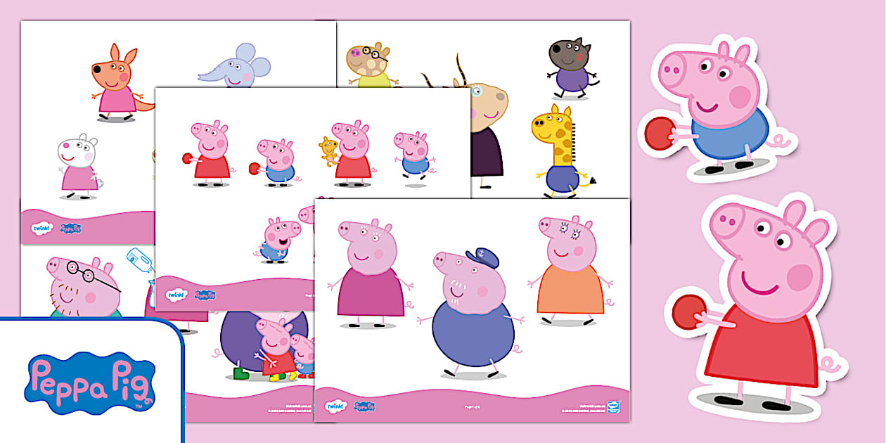 FREE! - Peppa Pig Stick Puppets. Role-play and storytelling