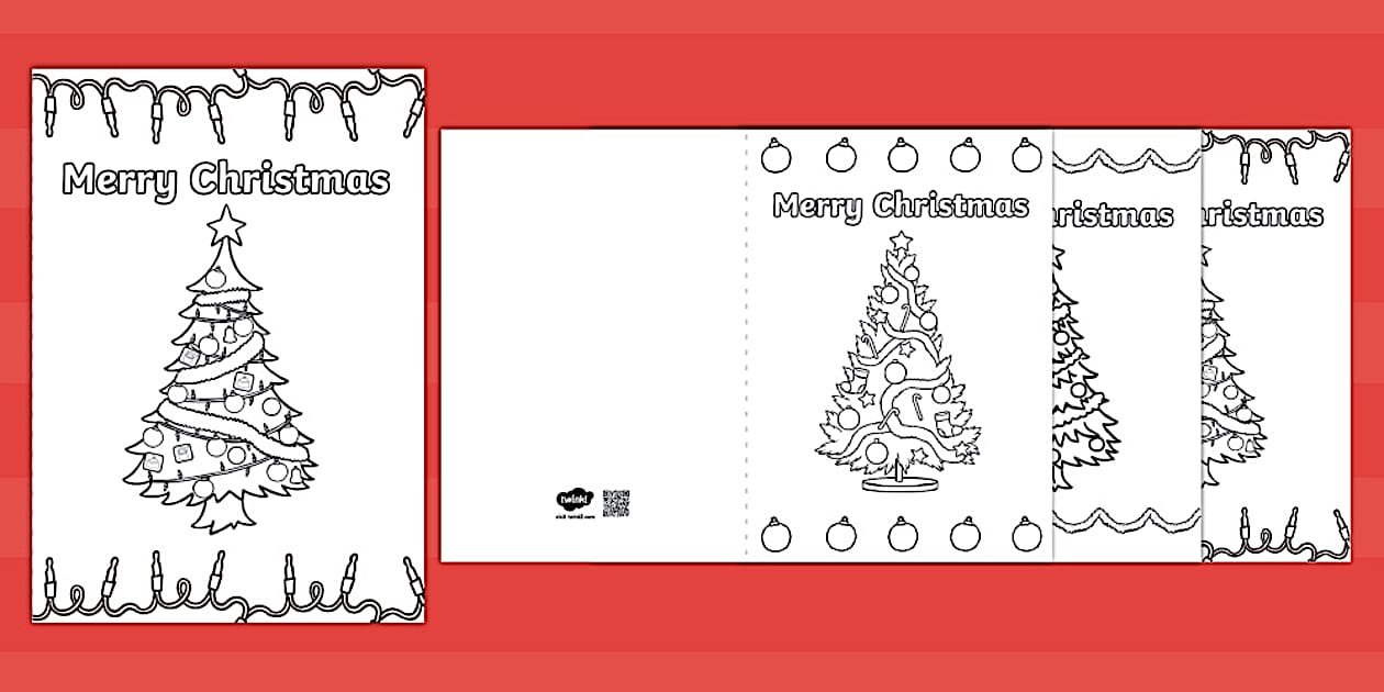Christmas Trees Coloring in Christmas Cards (Teacher-Made)