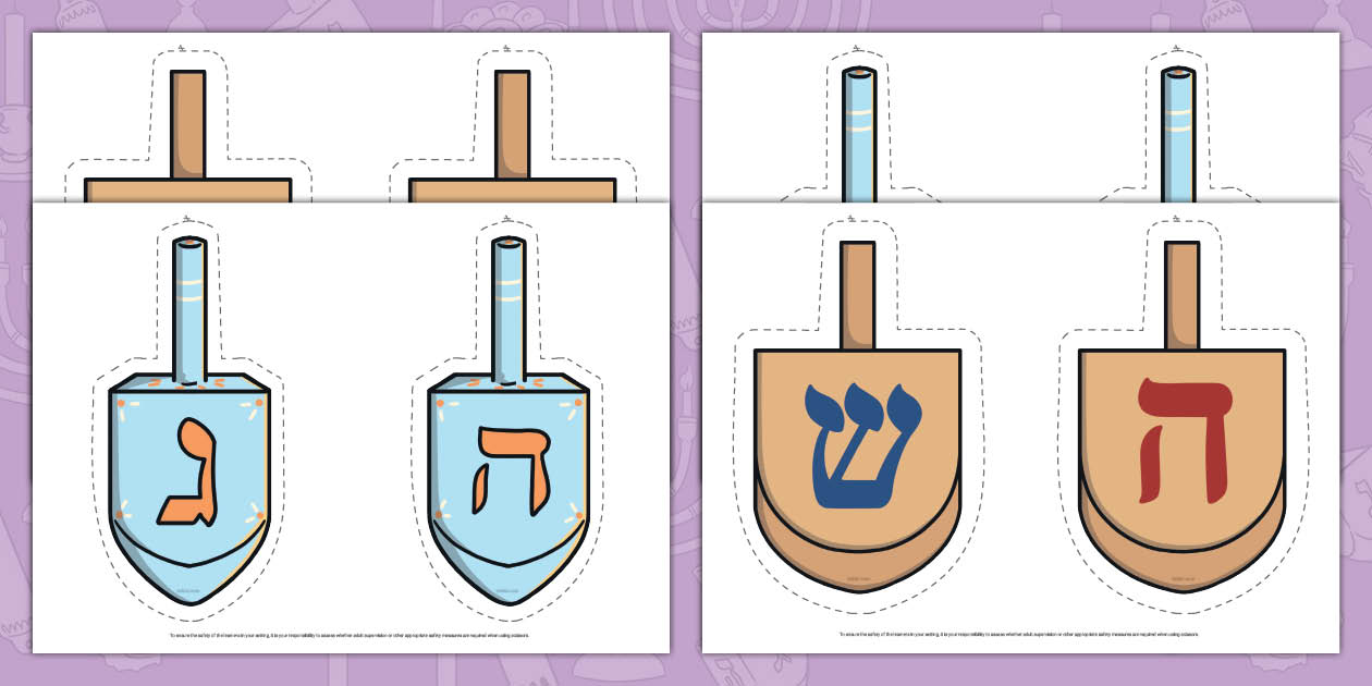 Hanukkah Dreidel Cut-Outs | Twinkl Originals Story | KS1