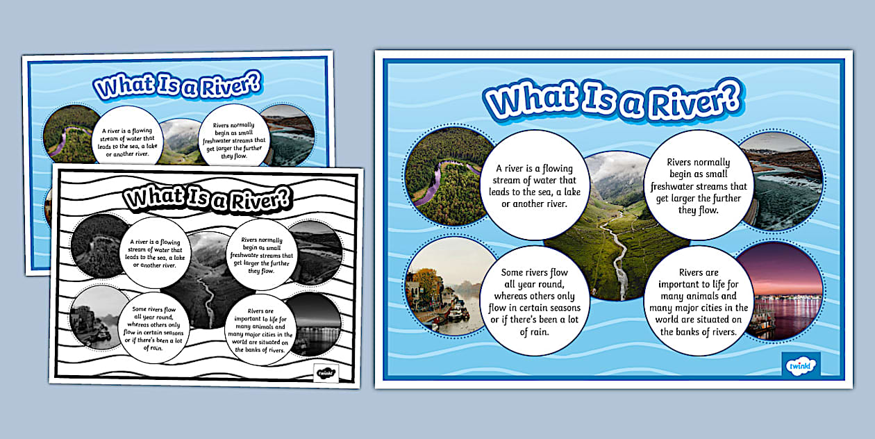 What Is a River? Information Photo Display Poster - Twinkl