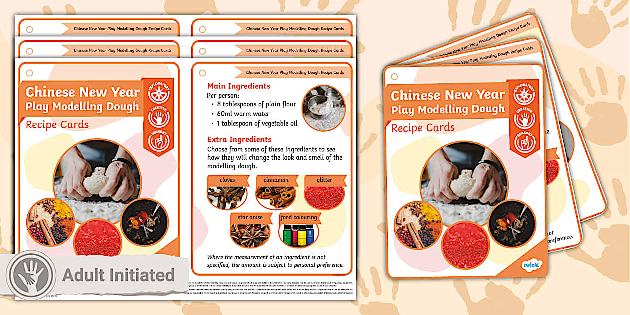 Chinese New Year Play Modelling Dough Recipe Cards - Twinkl
