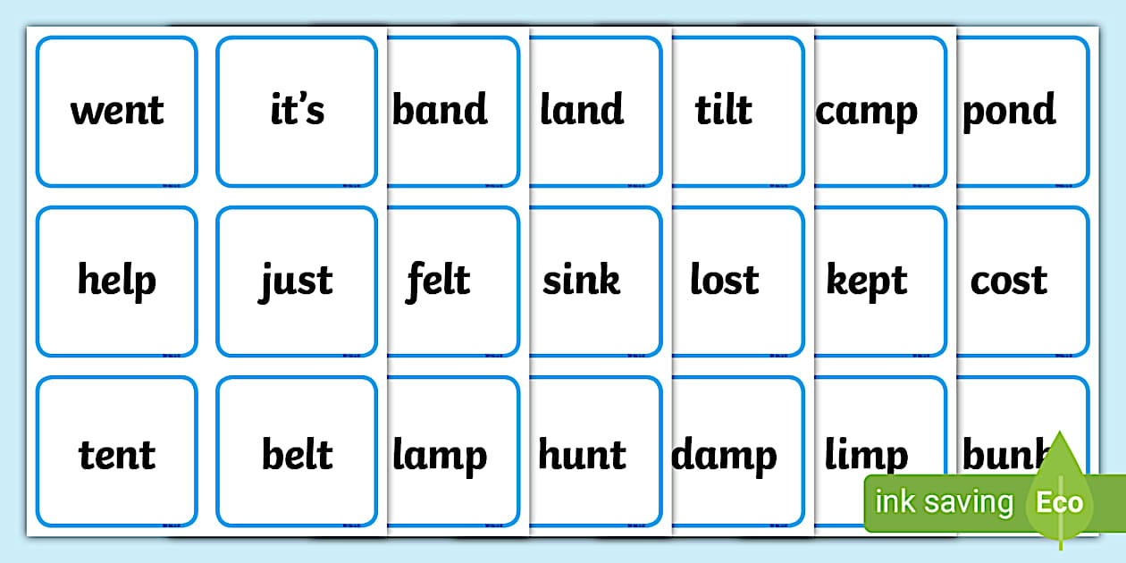 Phase 4 Words High-Frequency Words Flashcards - Phonics