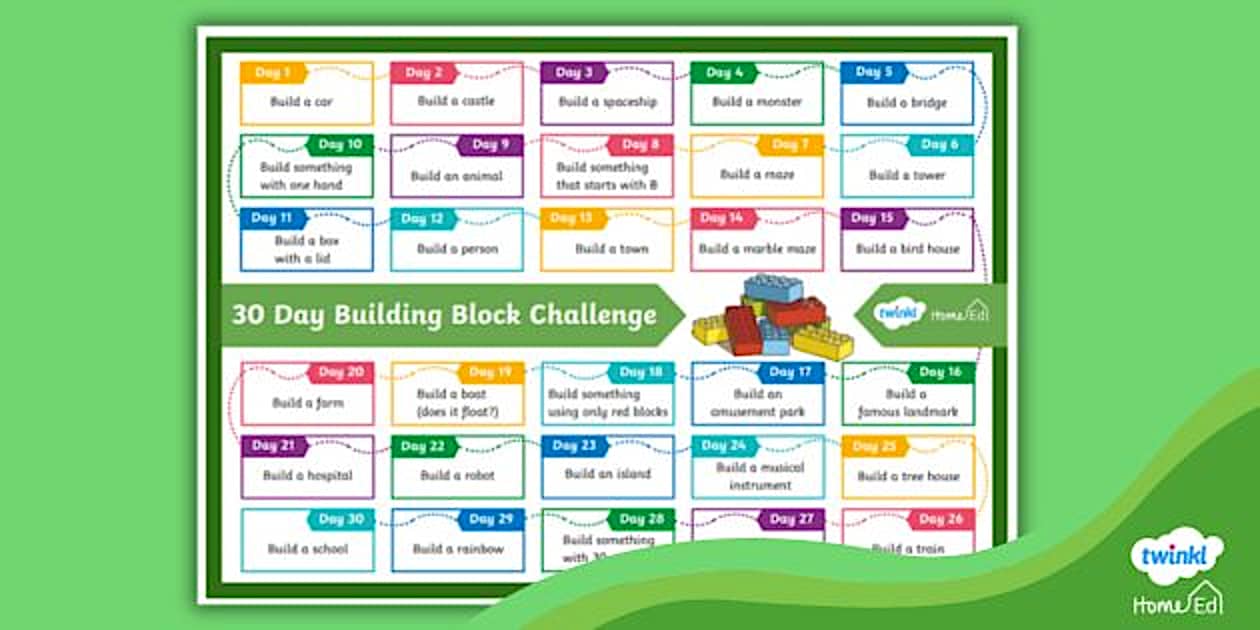 Home Education Australia 30 Day Building Block Challenge