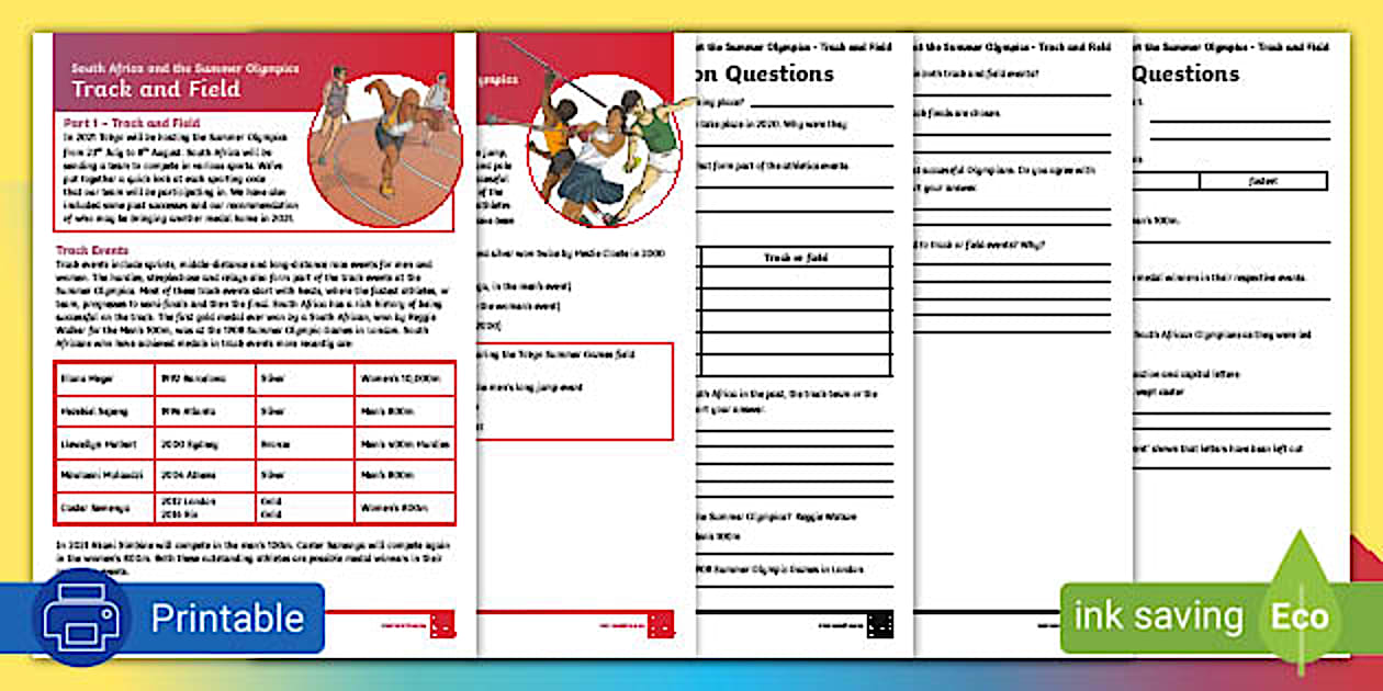 Track And Field Comprehension | South Africa Summer Olympics