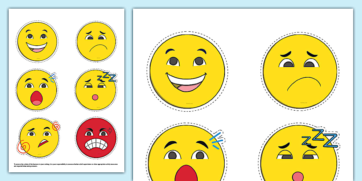 Emoticon Printable Picture Cut-Outs (Teacher-Made) - Twinkl