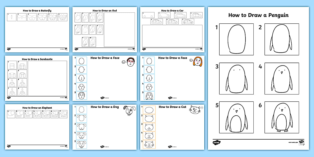 How to Draw Step-by-Step Worksheets For Kids (Teacher-Made)