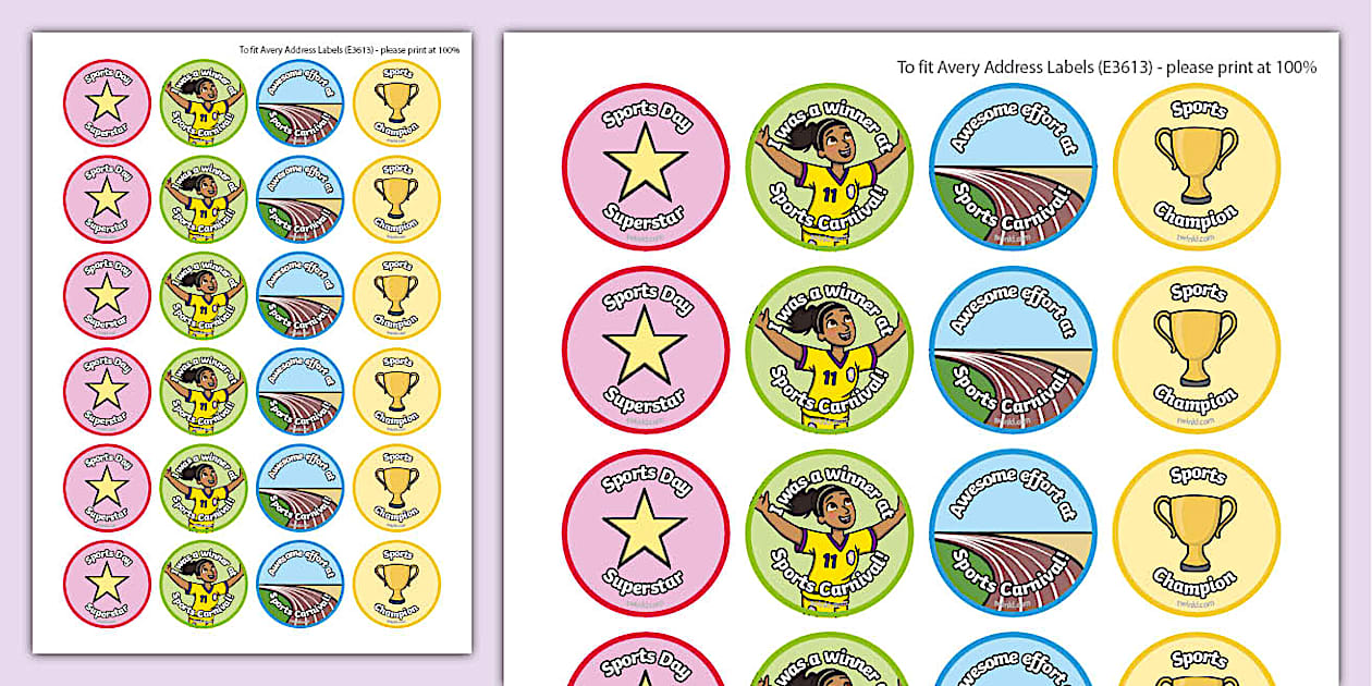 Sports Day Stickers - Motivational Stickers (teacher made)