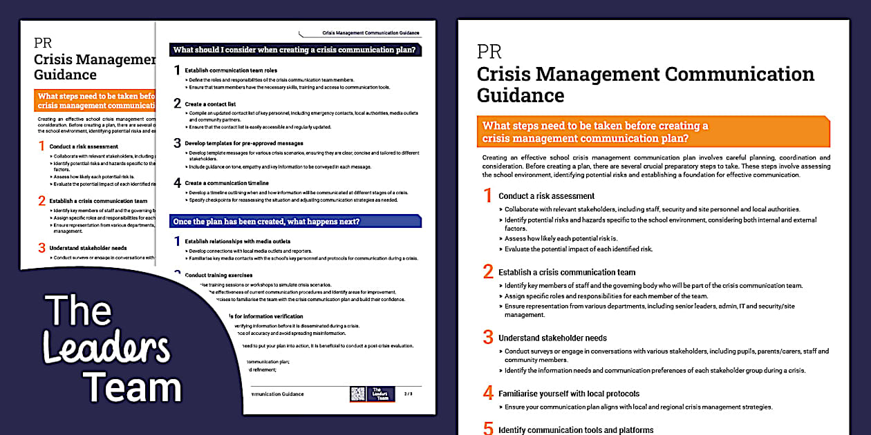 Crisis Management Communication - SLT (teacher made)