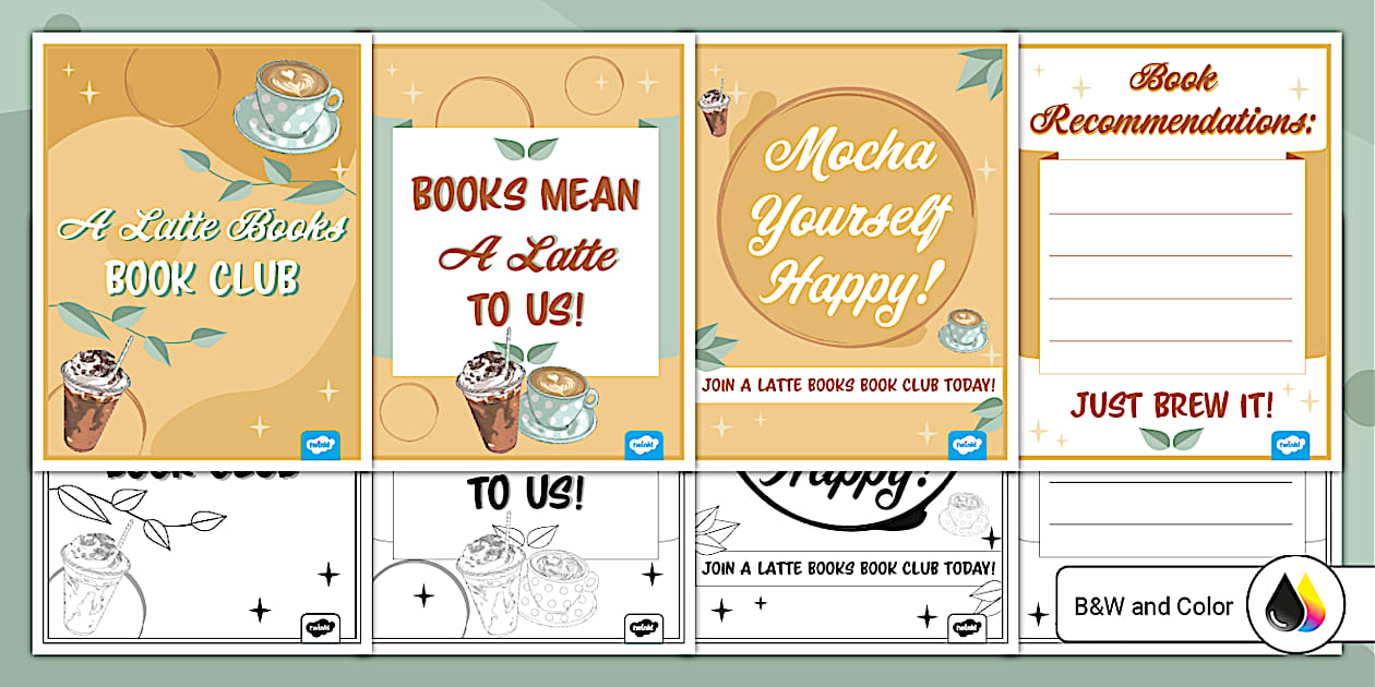 A Latte to Read Book Club Posters | Resource | Twinkl USA