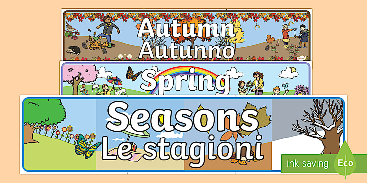 Seasons Banners English/Italian - Four Seasons Display Banners